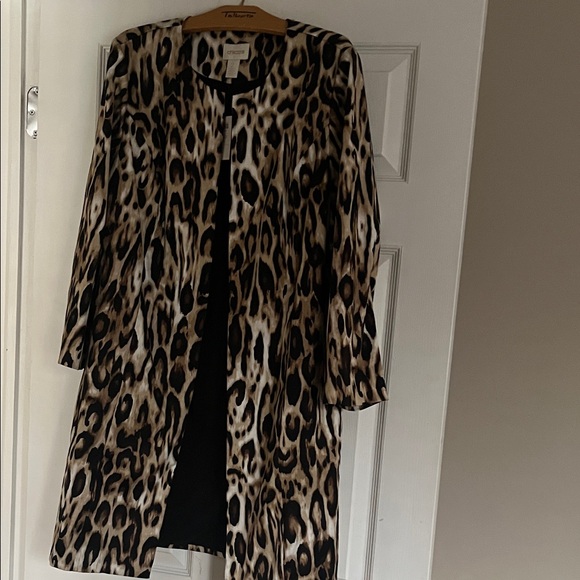 Chico's | Jackets & Coats | Leopard Print Long Coat | Poshmark